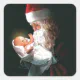 Santa Claus Holding Baby Jesus Square Sticker | Zazzle