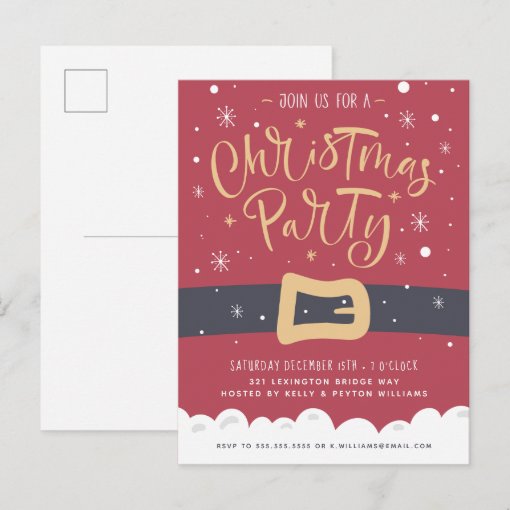 Santa Claus | Holiday Party Invitation | Zazzle