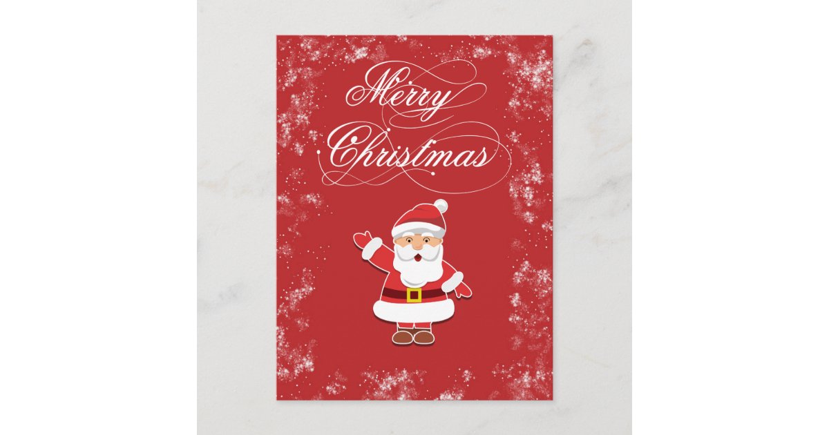 Santa Claus Holiday Postcard | Zazzle