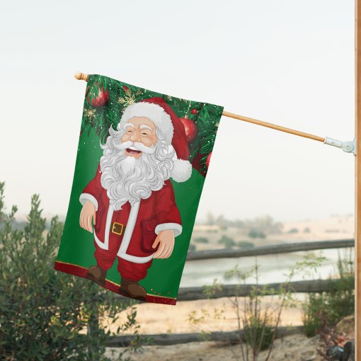 Santa Claus House Flag | Zazzle