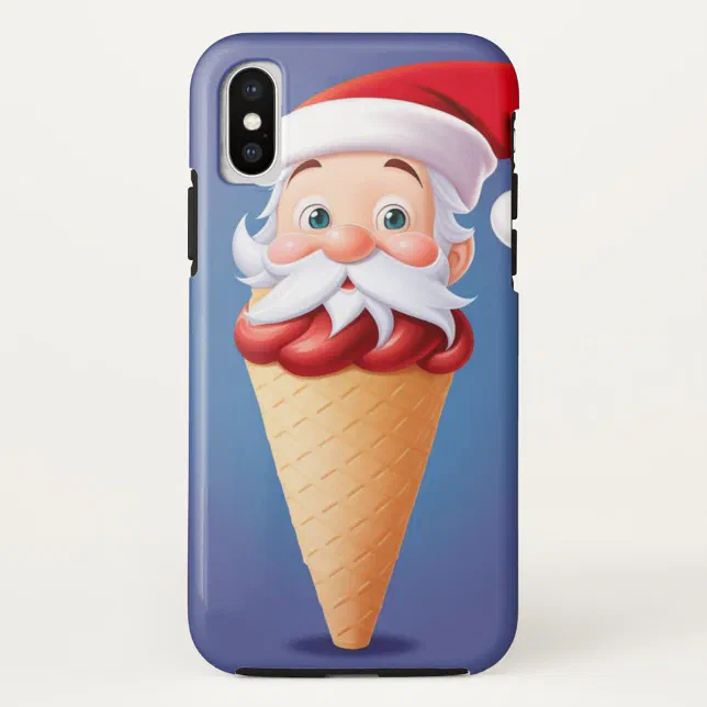 Santa Claus Ice Cream Cone iPhone / iPad case | Zazzle