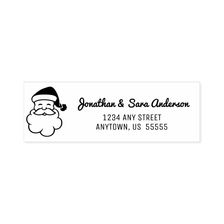 Santa Claus Illustration Return Address Self-inking Stamp | Zazzle