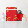 Santa Claus Initials Gift Wrap | Zazzle