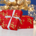 Santa Claus Initials Gift Wrap | Zazzle