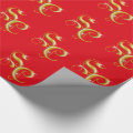 Santa Claus Initials Gift Wrap | Zazzle
