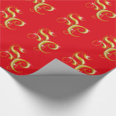Santa Claus Initials Gift Wrap | Zazzle
