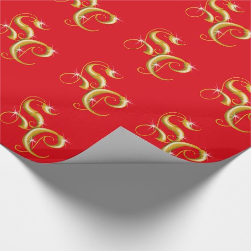 Santa Claus Initials Gift Wrap | Zazzle