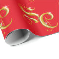 Santa Claus Initials Gift Wrap | Zazzle