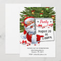 Santa Claus Inviting All To Christmas Party Invit Invitation | Zazzle