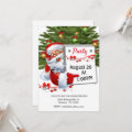 Santa Claus Inviting All To Christmas Party Invit Invitation | Zazzle
