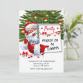Santa Claus Inviting All To Christmas Party Invit Invitation | Zazzle