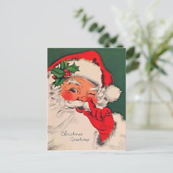 Santa Claus is tickling his nose Postcard | Zazzle