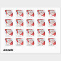 Santa Claus Kids Christmas Square Sticker | Zazzle