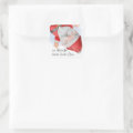 Santa Claus Kids Christmas Square Sticker | Zazzle