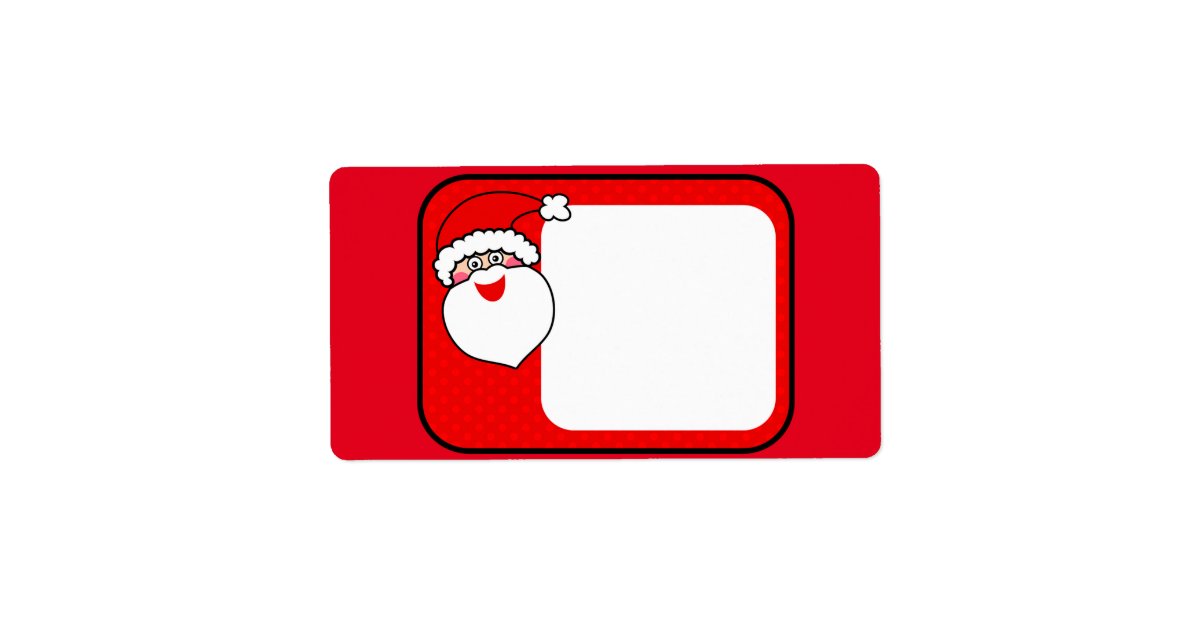 Santa Claus Label | Zazzle