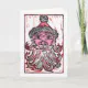 Santa Claus Linocut Art Greeting Card | Zazzle