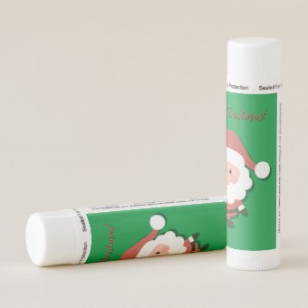 Santa Claus Merry Christmas Lip Balm | Zazzle