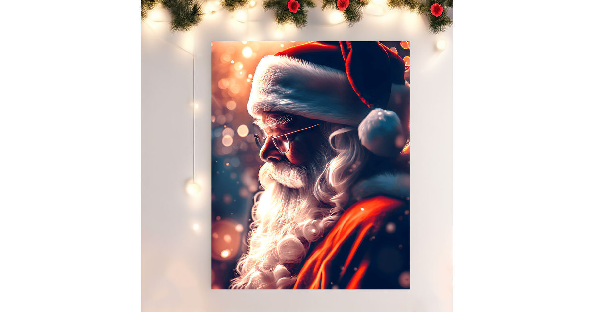 Santa Claus Merry Christmas Poster | Zazzle