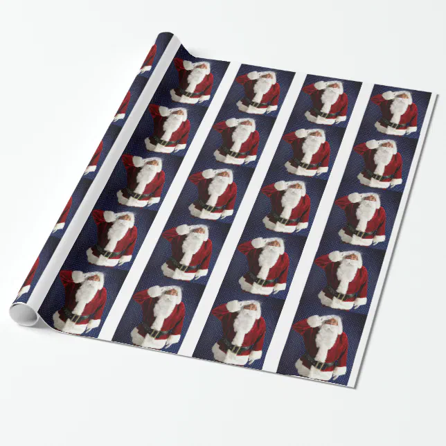 Santa Claus Military Armed Forces Xmas Christmas Wrapping Paper | Zazzle