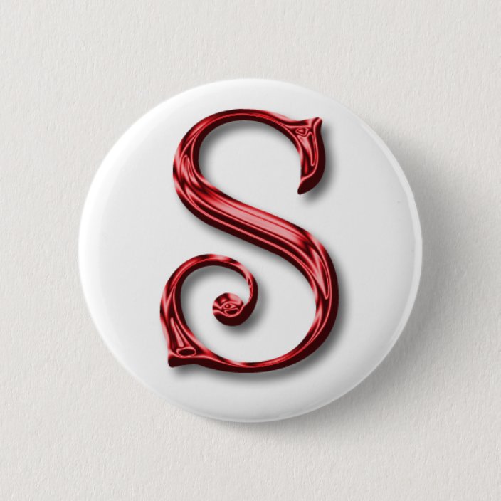 Santa Claus Monogram Initial Christmas Holidays Button | Zazzle.com