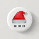 Santa Claus. Red hat. Christmas holiday. Ho ho ho Button | Zazzle