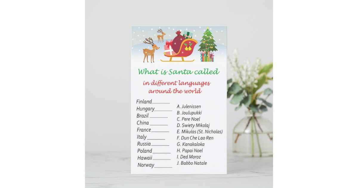 Santa claus reindeer christmas around the world | Zazzle