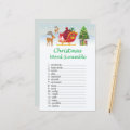 Santa claus reindeer christmas word scramble game | Zazzle