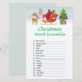 Santa claus reindeer christmas word scramble game | Zazzle