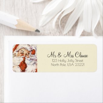 Santa Claus Return Address Label | Zazzle