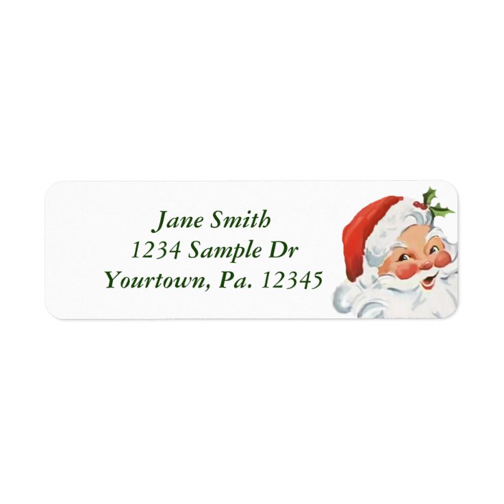 Santa Claus Return Address Label | Zazzle