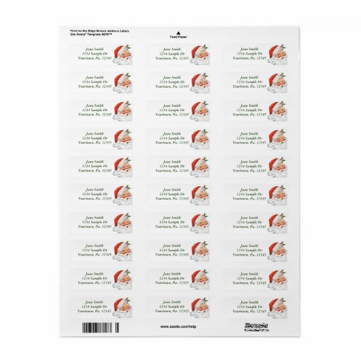 Santa Claus Return Address Label | Zazzle