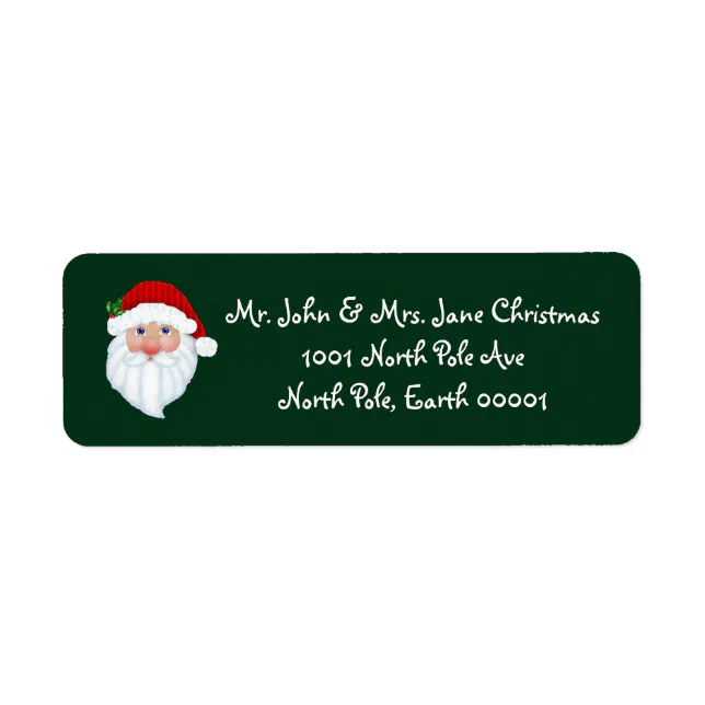 Santa Claus Return Address Labels | Zazzle