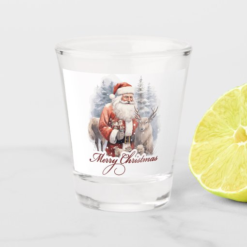 Santa Claus Shot Glass | Zazzle