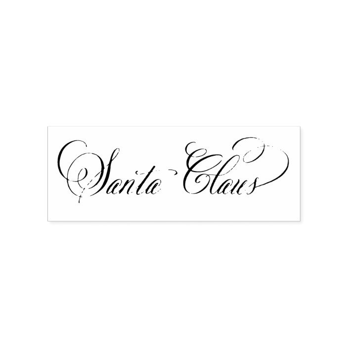 Santa Claus Signature Christmas I Rubber Stamp | Zazzle.com
