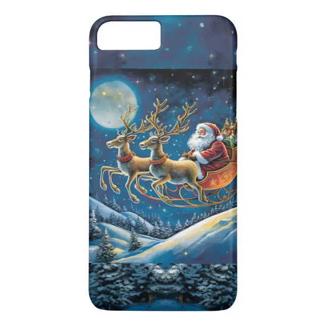 Santa Claus Sleigh Case-Mate iPhone Case | Zazzle
