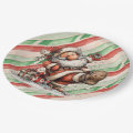 Santa Claus Slipping In the Snow Paper Plates | Zazzle