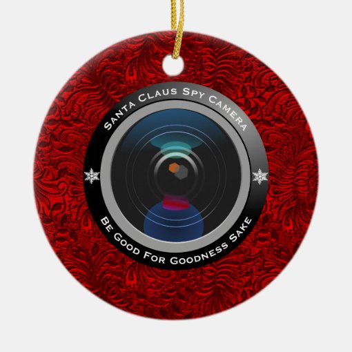Santa Claus Spy Camera Ceramic Ornament | Zazzle