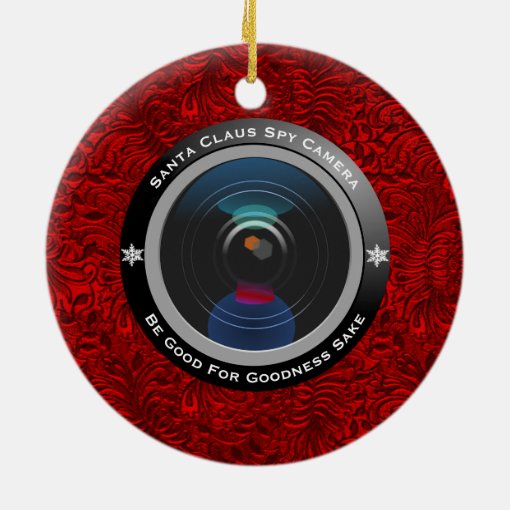 Santa Claus Spy Camera Ceramic Ornament | Zazzle