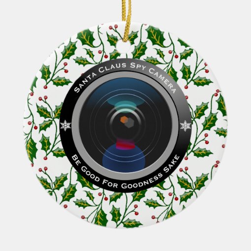 Santa Claus Spy Camera Ceramic Ornament | Zazzle
