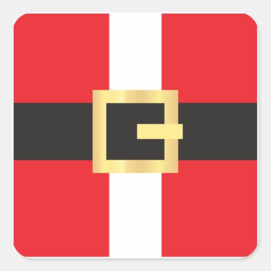 Santa Claus Square Sticker | Zazzle.com