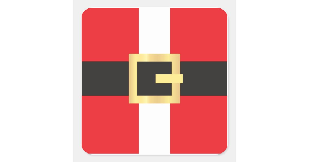 Santa Claus Square Sticker | Zazzle
