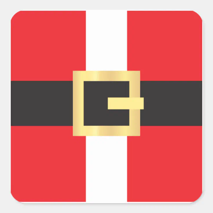 Santa Claus Square Sticker | Zazzle