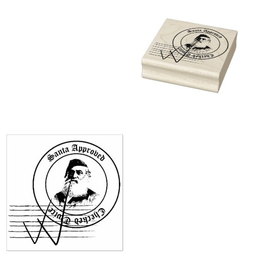 Santa Claus Stamp of Approval Checked Twice | Zazzle