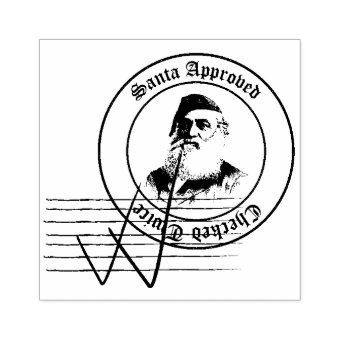 Santa Claus Stamp of Approval Checked Twice | Zazzle