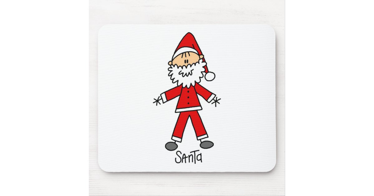 Santa Claus Stick Figure Mousepad | Zazzle
