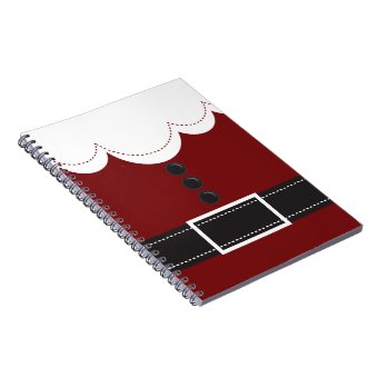 Santa Claus Suit Christmas Holiday Design Notebook | Zazzle