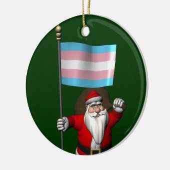 Santa Claus Supporting Transgender Community Ceramic Ornament | Zazzle