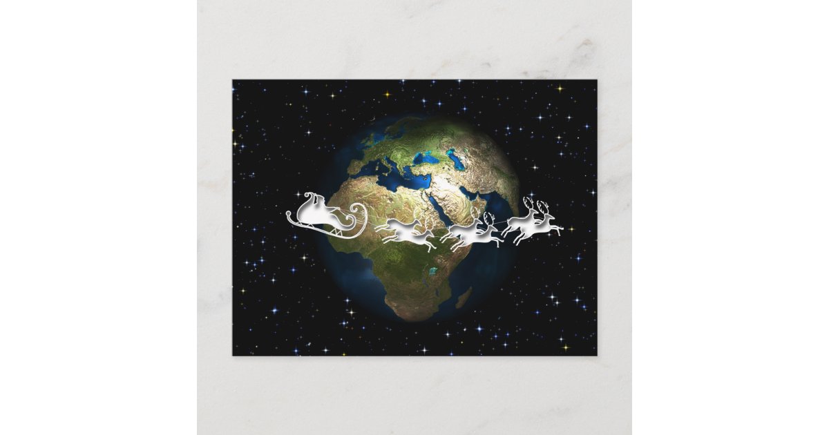 Santa Claus travel postcard | Zazzle