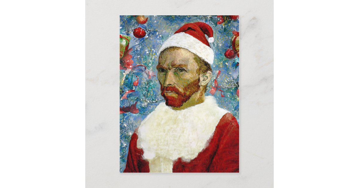 Santa Claus, Van Gogh Postcard | Zazzle