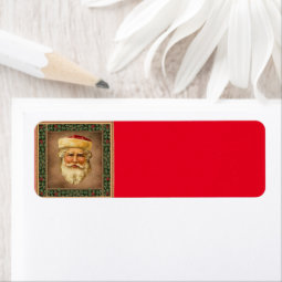 Santa Claus Vintage Return Address Label | Zazzle